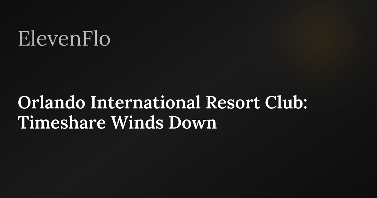 Orlando Resort Club: Wyndham Legacy Timeshare Exit