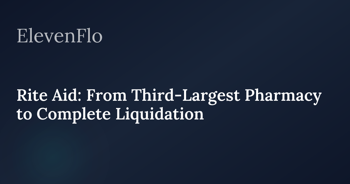Rite Aid: Dual Chapter 11 Filings End in Closure Case